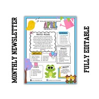 Editable October Classroom Newsletter Template (CANVA Digital Download ...