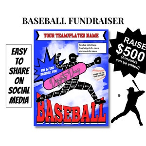 BASEBALL Fill & Fund Baseball Fundraiser | Fill-in | AAU Baseball ...