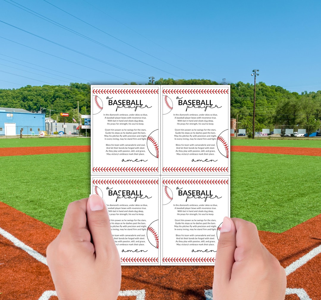 BASEBALL PRAYER Cards for Your Team's Strength and Spirit! , Softball ...