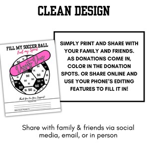 Fill My Soccer Ball Fundraiser | Printable | AAU Soccer Fundraiser ...