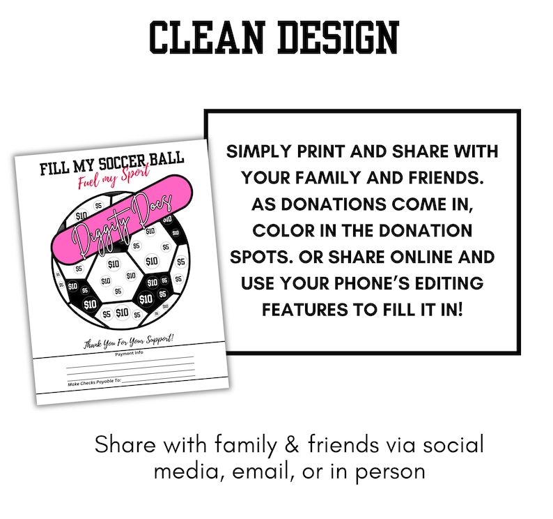 Fill My Soccer Ball Fundraiser | Printable | AAU Soccer Fundraiser ...
