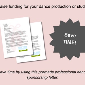 Dance Sponsorship Letter: Customize and Support the Art of Dance ...