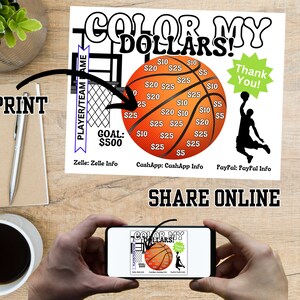 FULLY EDITABLE Basketball Fundraiser, Unique, Fill My Basketball ...