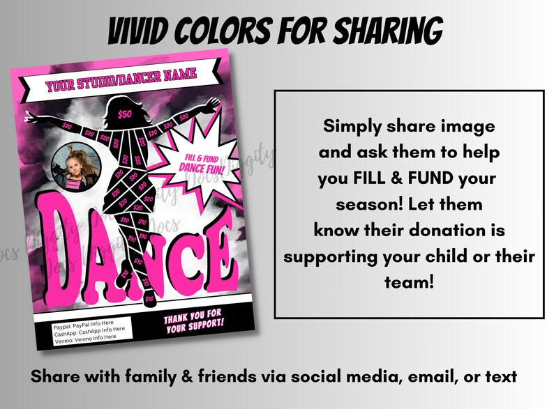 EDITABLE DANCE Fill and Fund Fundraiser Dance Fundraiser Sheet Dance ...