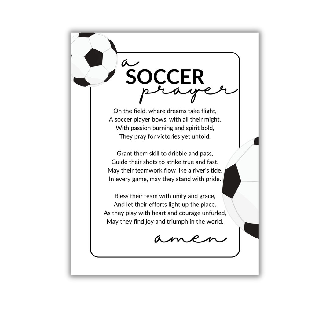 Soccer Prayer Card: Empower Your Game With Inspirational Strength ...