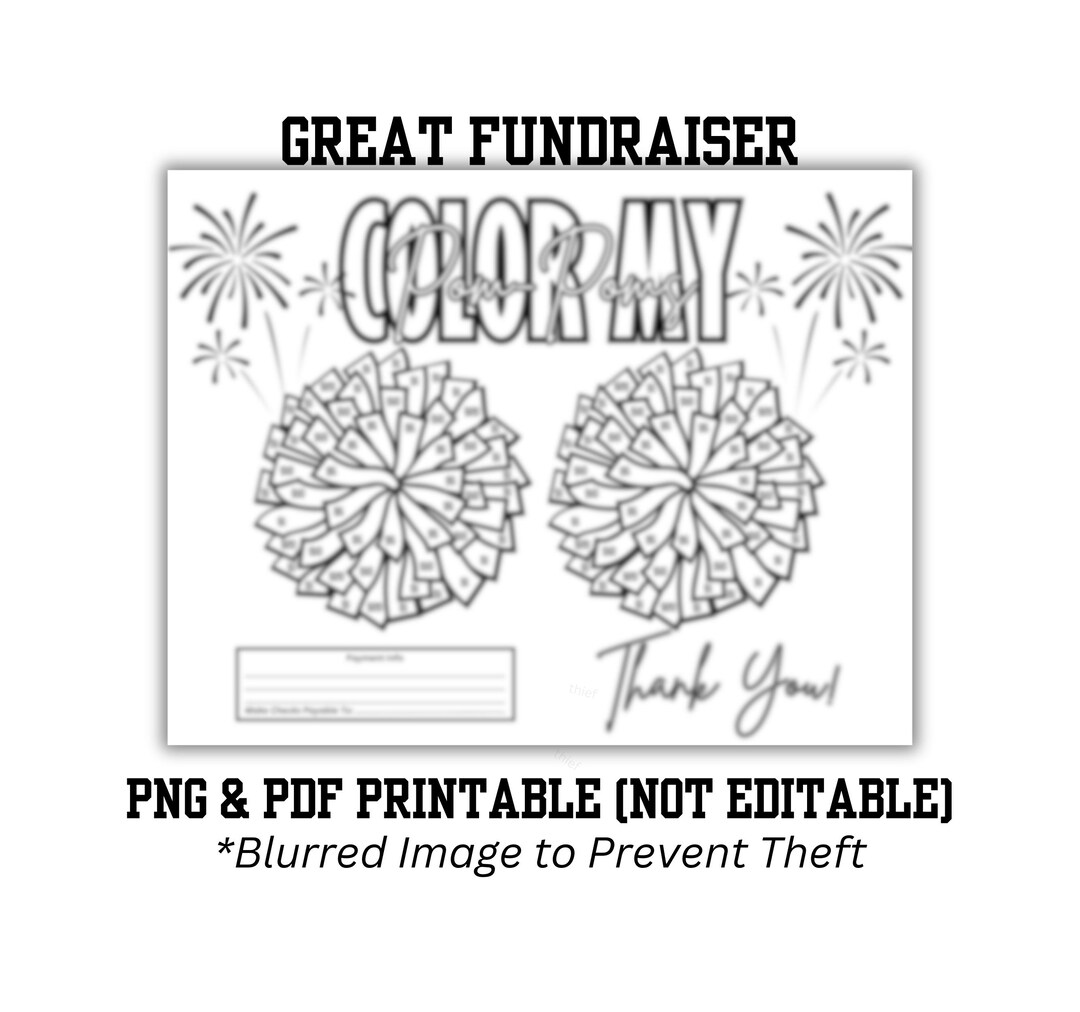 Cheer Fundraiser Printable | FILL MY Pom-poms | Cheer Comp ...