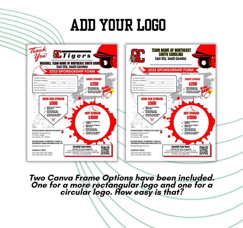 Baseball Sponsorship Flyer Template, Sponsor My Season, Editable Canva ...