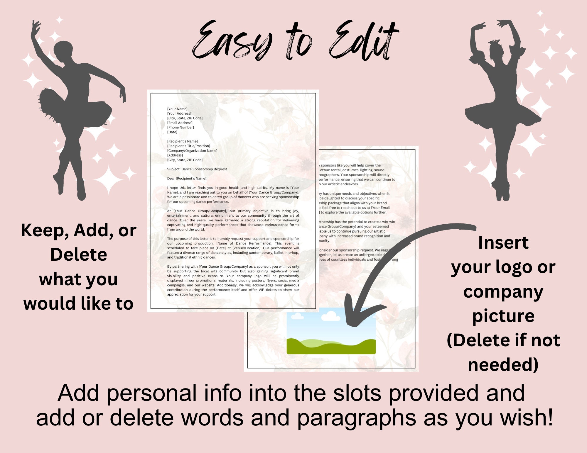 Dance Sponsorship Letter: Customize and Support the Art of - Etsy