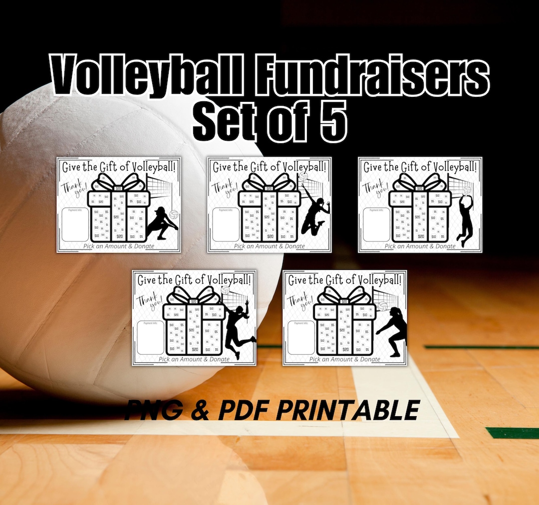 Volleyball Fundraiser Printable for Teams and Players, 11x8.5 PDF & PNG ...