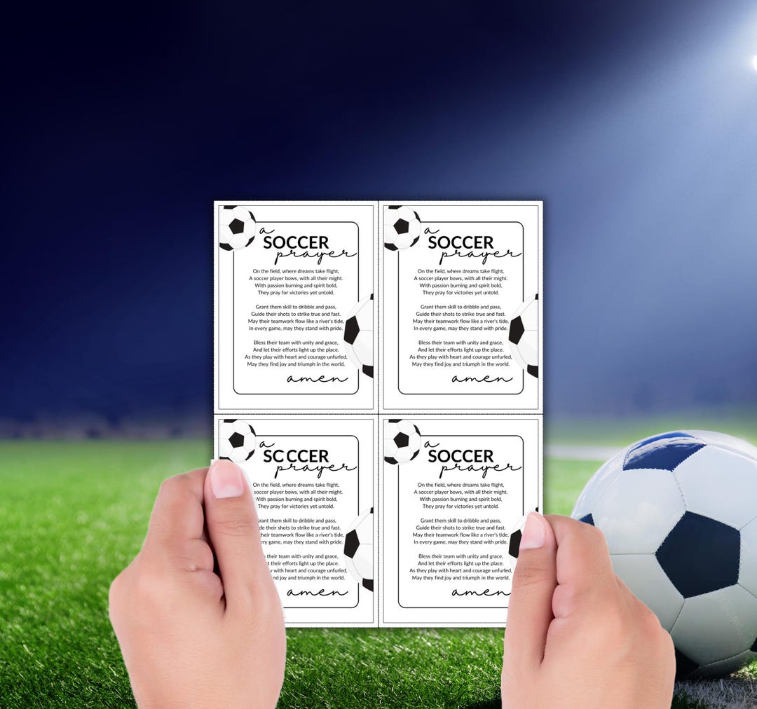 Soccer Prayer Cards & Bag Tags – Inspirational Quotes, Scripture ...
