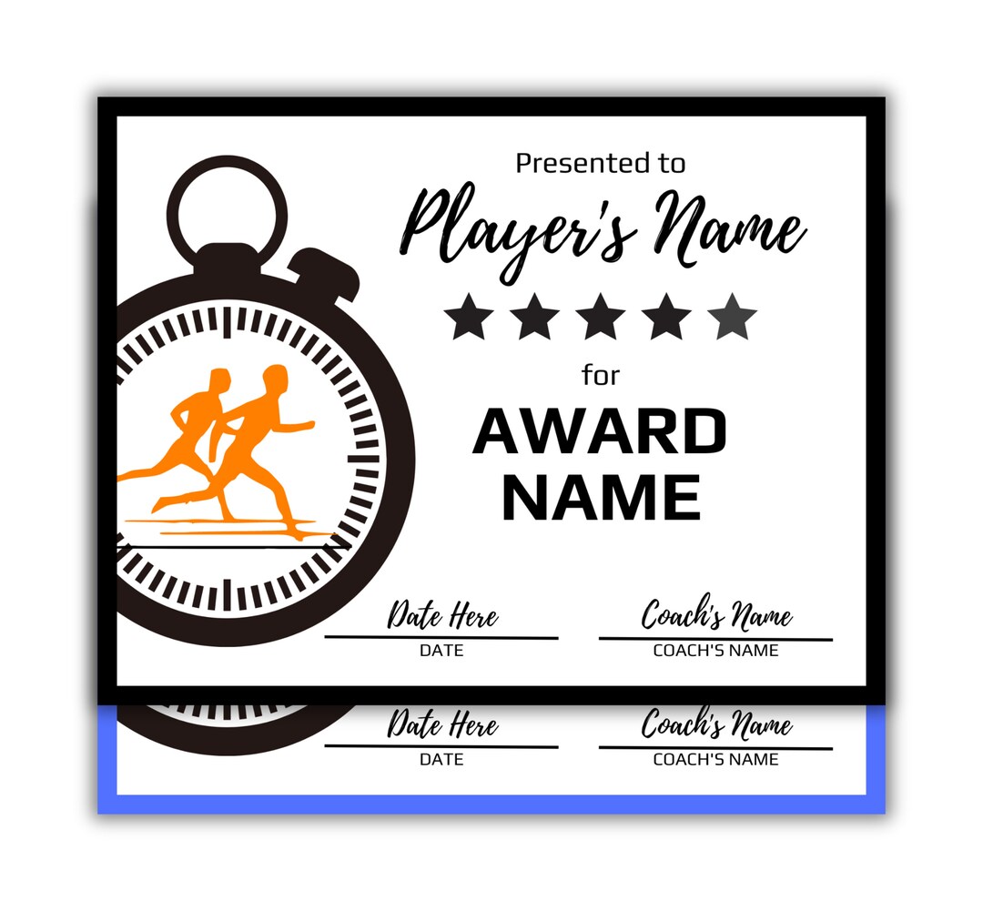 EDITABLE Track & Field Award Certificates Track and Field Awards End of ...
