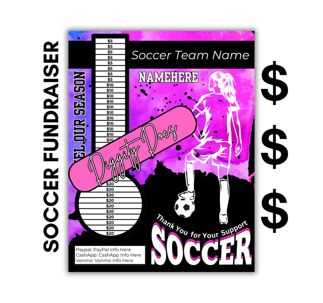 FUEL My SEASON Fill My Meter Editable Soccer Fundraiser Fuel Our Season ...