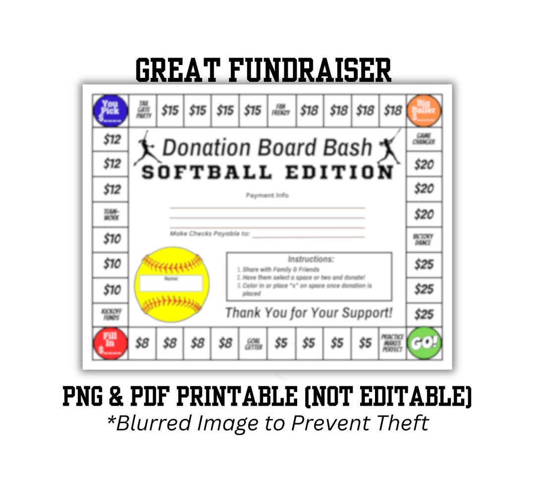SOFTBALL FUNDRAISER | Donation Board Bash - Softball Edition ...