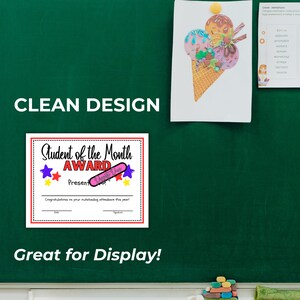 STUDENT of the MONTH Certificate - School Award Printable PDF | School ...