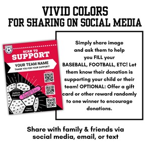 SOCCER Fundraiser With QR Code, Color Changing, Custom Template Soccer ...