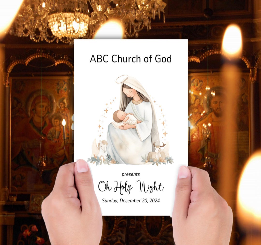 Live Nativity Program Template, Perfect for Christmas Story Play or ...