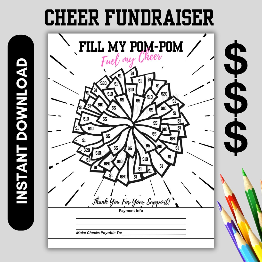 Cheer Fundraiser Printable FILL MY Pom-pom Cheer Comp Cheerleading ...