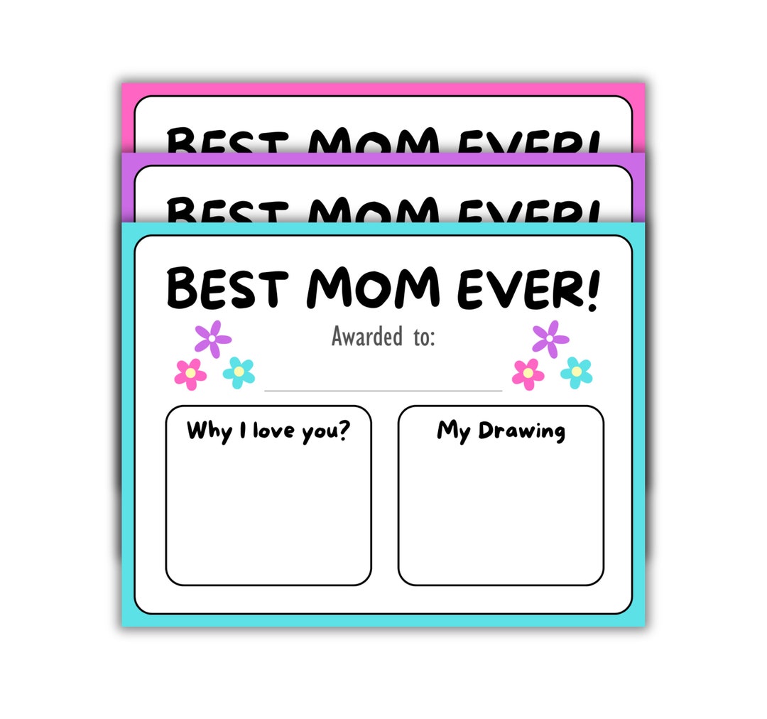 Mother's Day Certificate PDF Printable Print & Fill Out. Perfect Gift ...