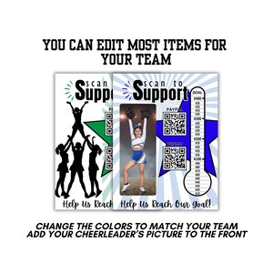 CHEER Fundraiser, Meter Fundraiser, Editable CHEER Fundraiser Game ...