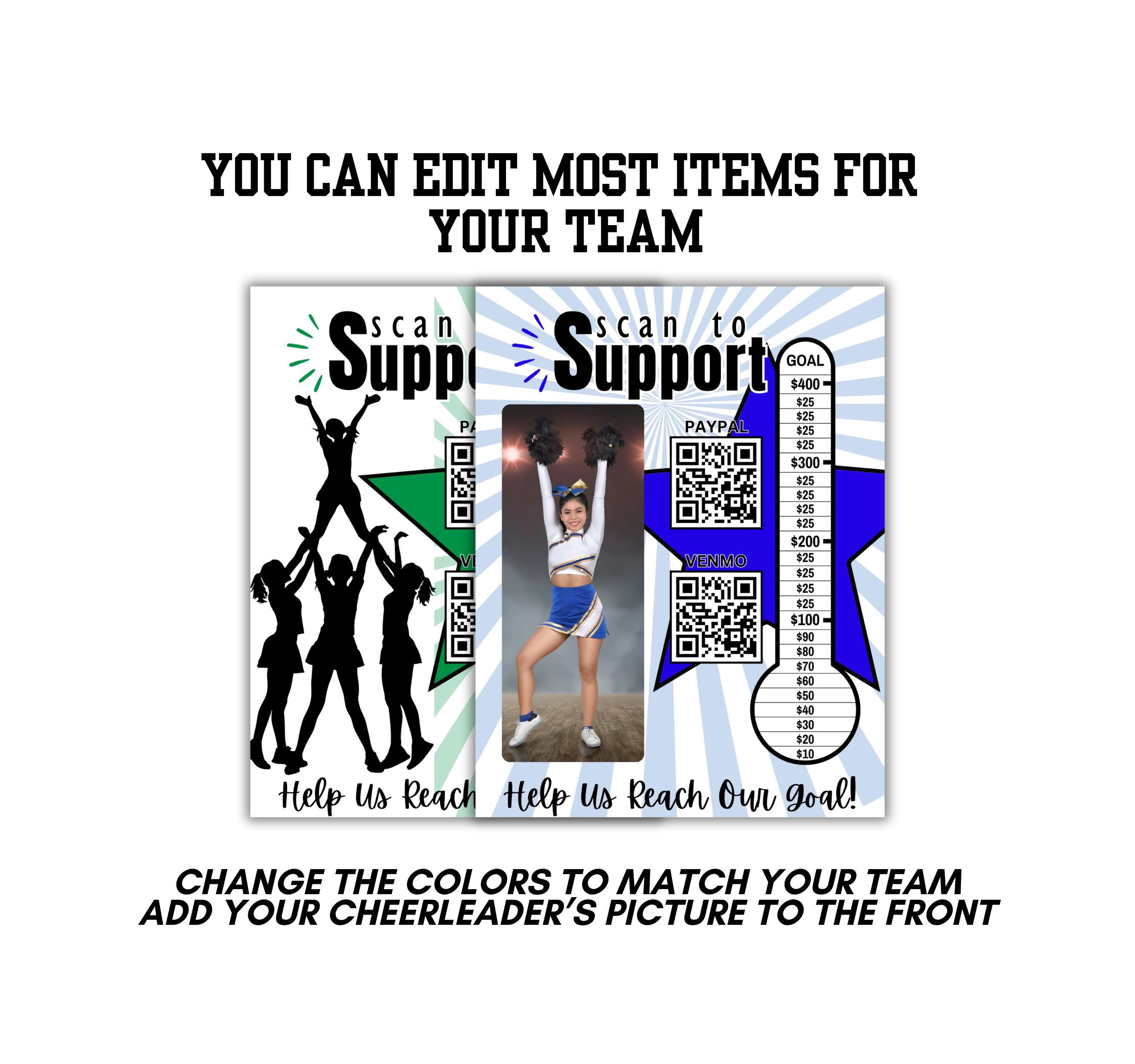 CHEER Fundraiser, Meter Fundraiser, Editable CHEER Fundraiser Game ...