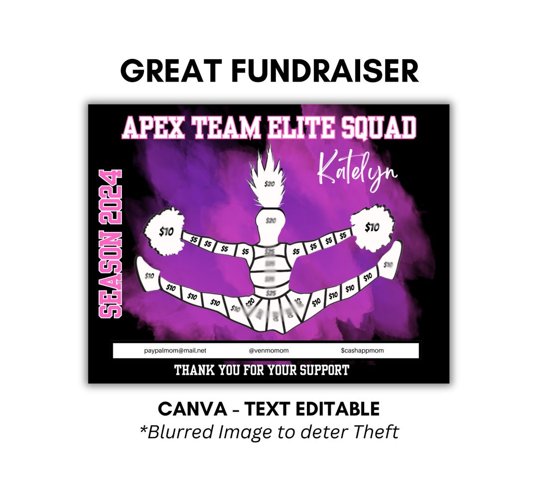 CHEER FUNDRAISER for Cheer Competitions | Editable Cheerleading ...