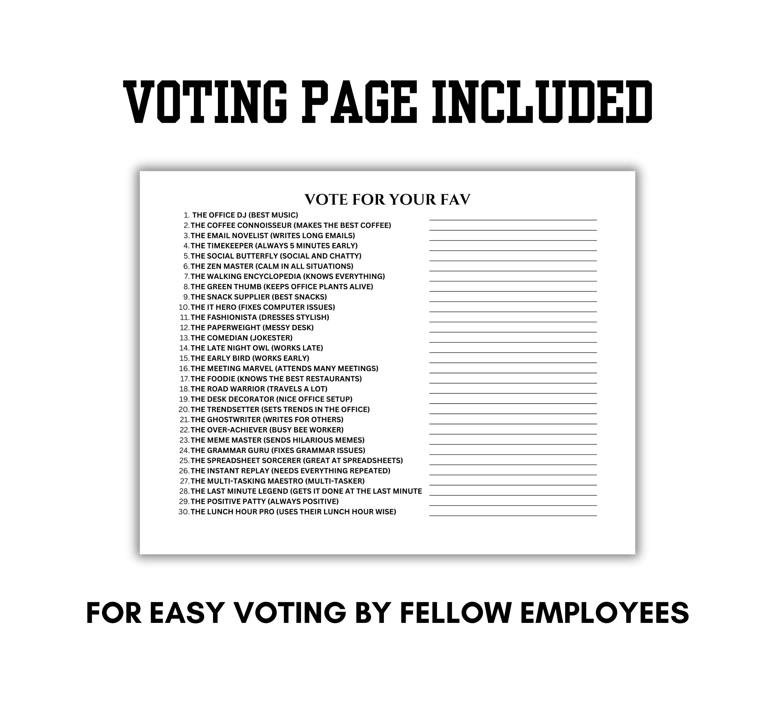 Editable Funny Employee Awards - 30 Hilarious Office Recognition ...