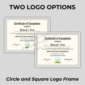 Certificate of Completion Professional Template | Customizable Training ...