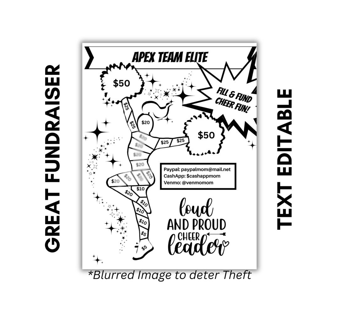 CHEER FUNDRAISER for Cheer Competitions | Editable Cheerleading ...