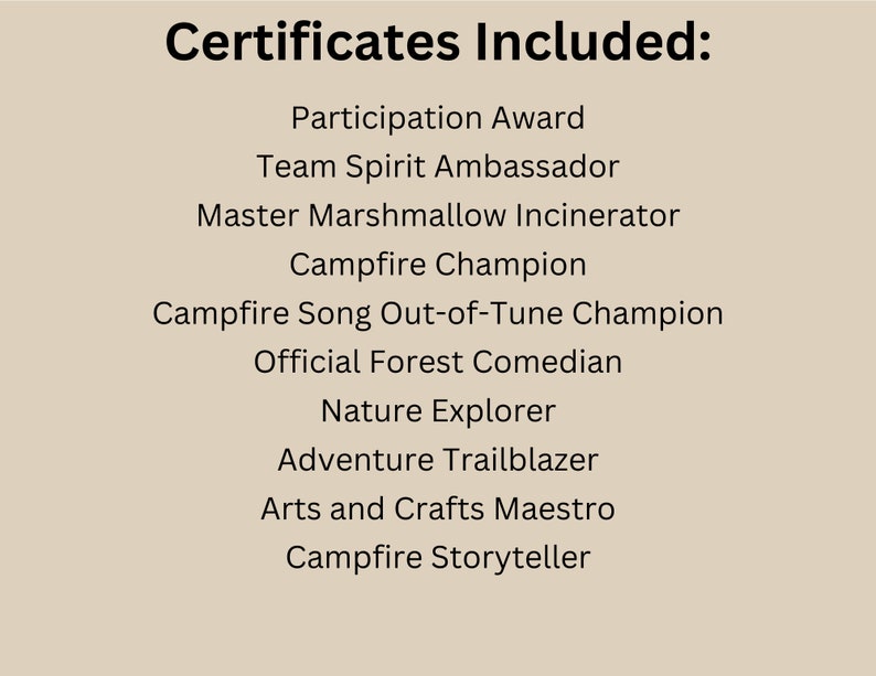 Editable Summer Camp Certificates Personalize and Celebrate Camp ...