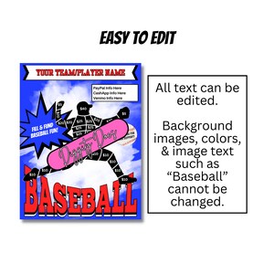 BASEBALL Fill & Fund Baseball Fundraiser | Fill-in | AAU Baseball ...