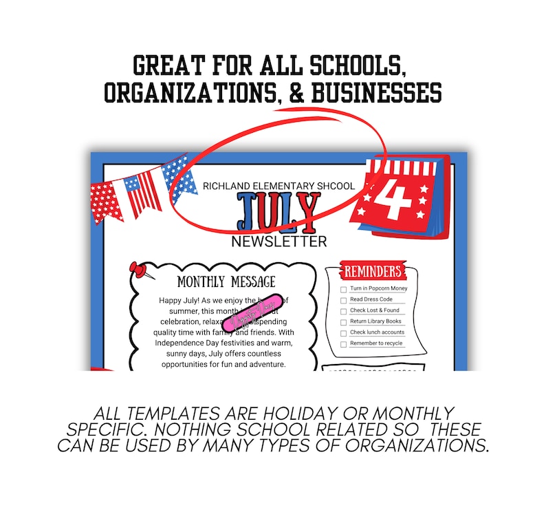 DECEMBER MONTHLY NEWSLETTER, All Elements Are Editable, Great for ...