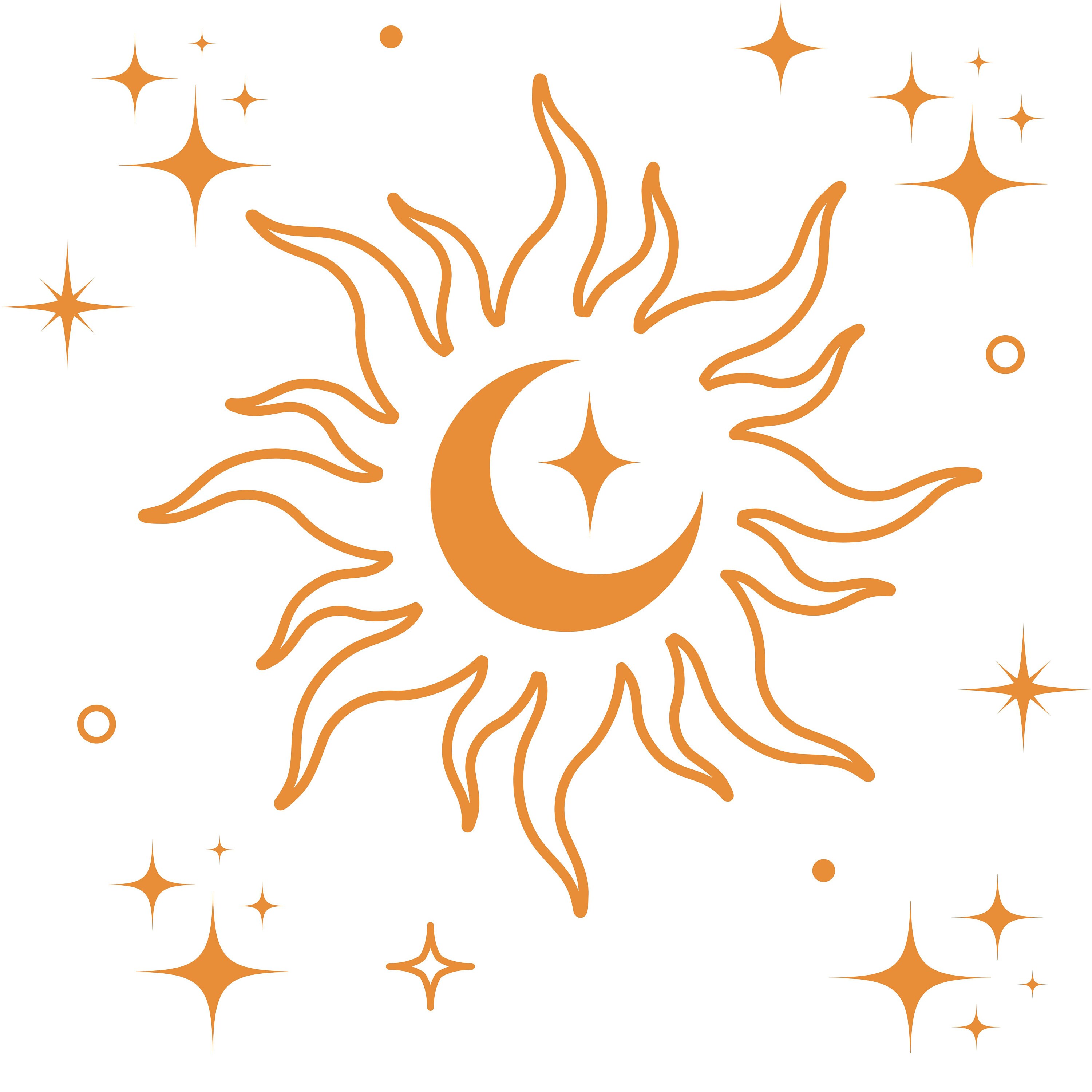 Solar Eclipse Digital Download JPG PNG SVG, Eclipse, Moon, Star, Design ...