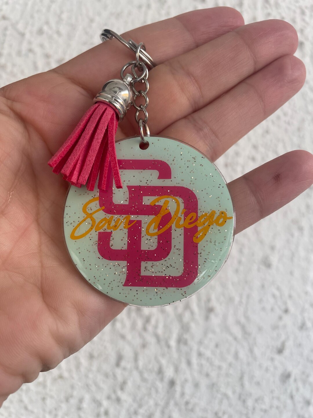 San Diego, San Diego Padre Handmade Keychain Charm - Etsy