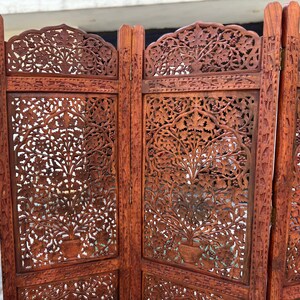 Large Room Divider, Carved Wood Partition, Wooden Wall Partition ...