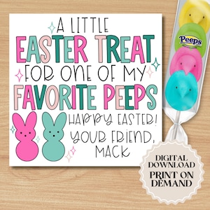 Easter Peeps Gift Tags | Printable PDF - Etsy
