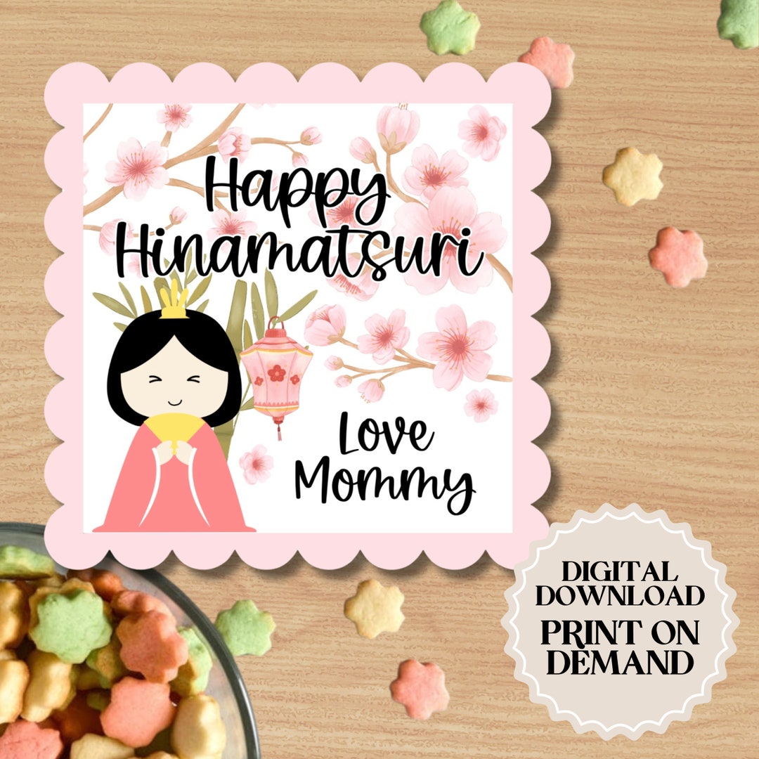 Hinamatsuri Girls Day Dolls Day Gift Tags Printable PDF - Etsy