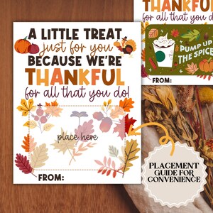 Thanksgiving Thankful Gift Card Holder Tag | Printable PDF - Etsy