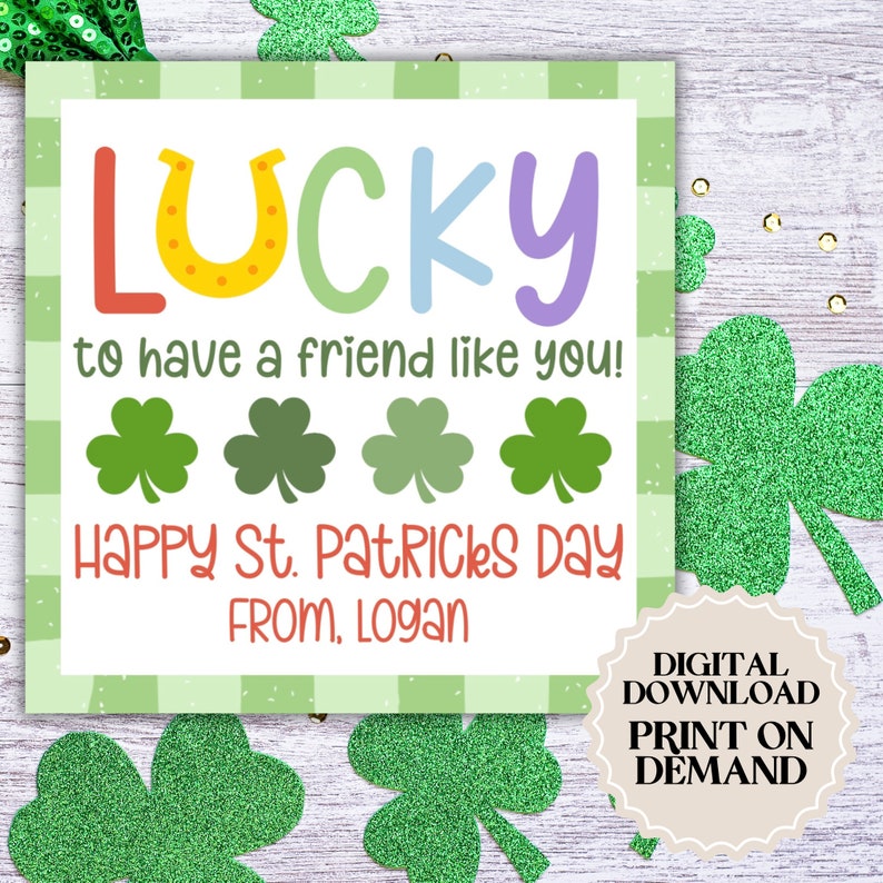 Editable St. Patricks Day Gift Tags Printable PDF - Etsy Australia