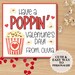 Valentine’s Day Popcorn Gift Tag | Printable PDF - Etsy