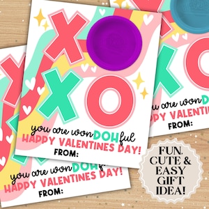 Play Doh Valentines Day Gift Tags | Printable PDF - Etsy