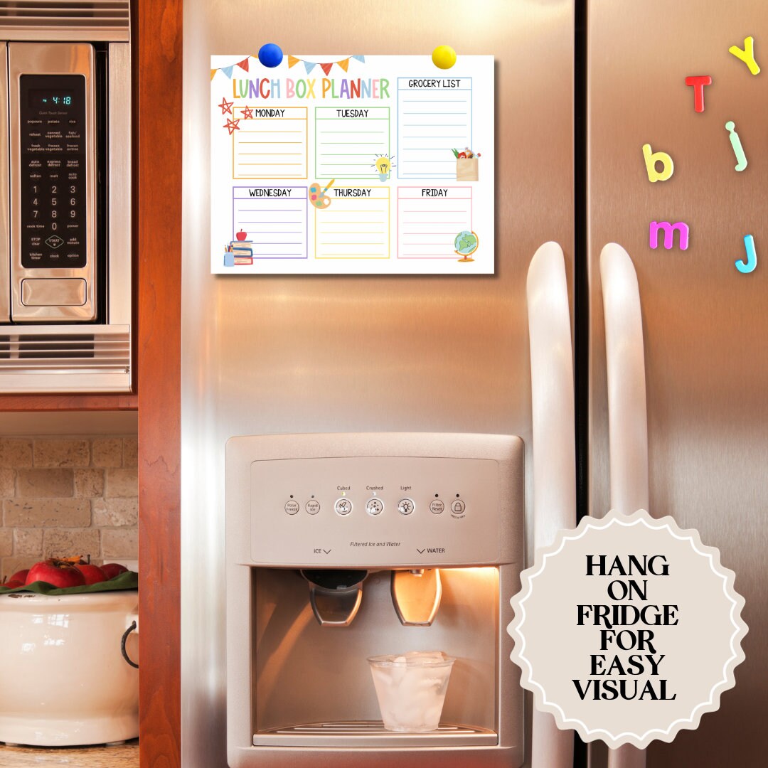 Weekly Lunch Box Planner Printable PDF - Etsy