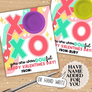 Play Doh Valentines Day Gift Tags | Printable PDF - Etsy