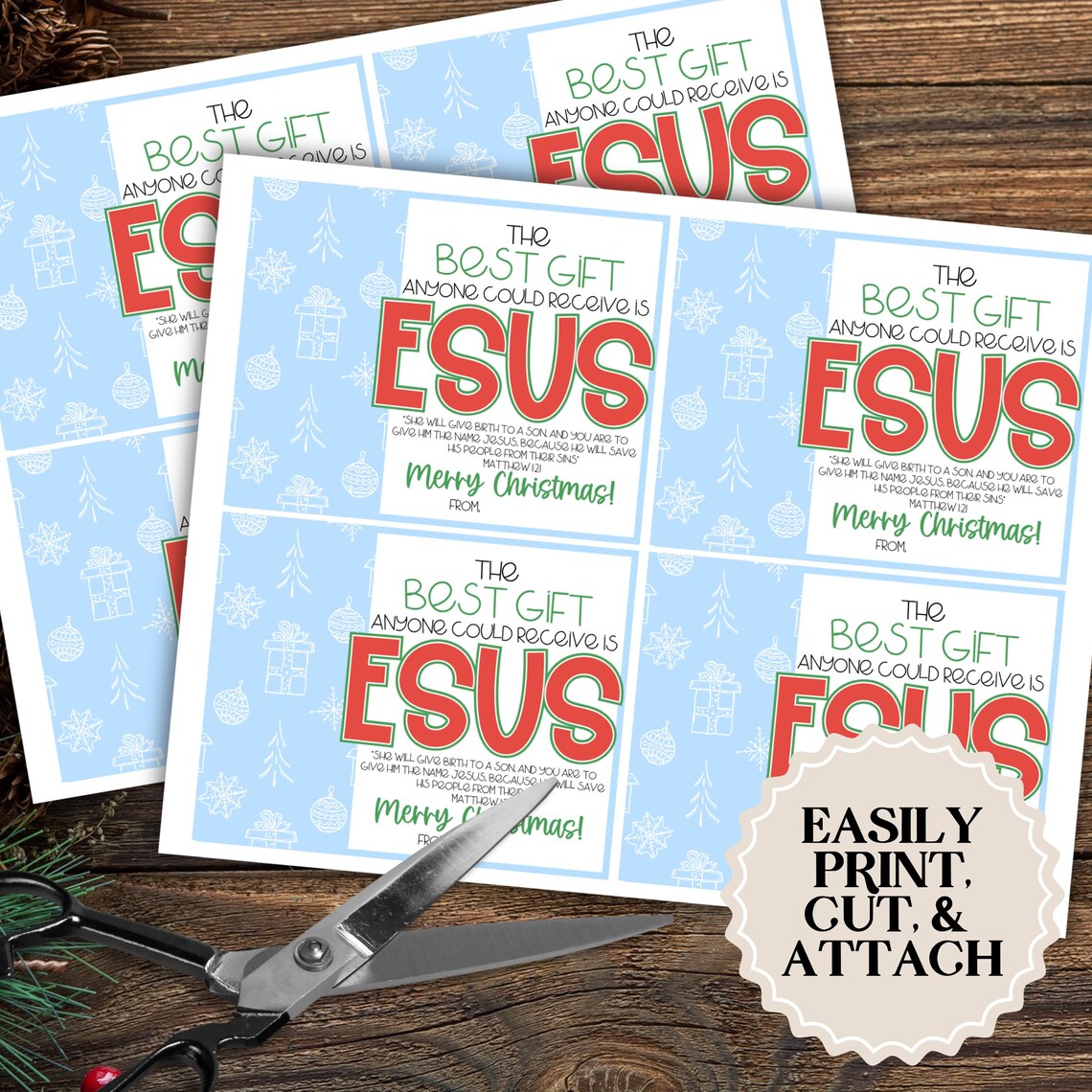 Jesus Candy Cane Christmas Favor Tags, Printable PDF - Etsy