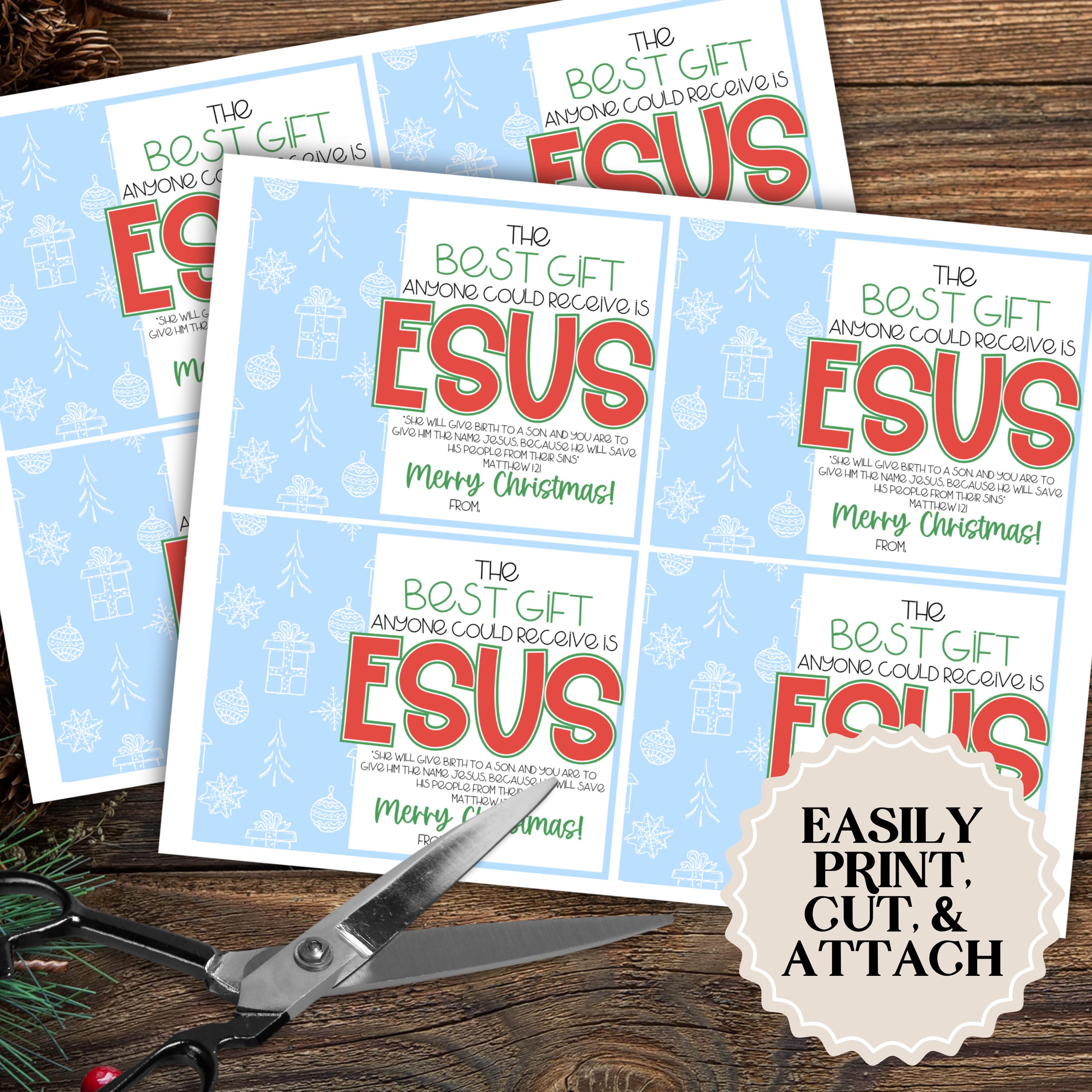 Jesus Candy Cane Christmas Favor Tags, Printable PDF - Etsy