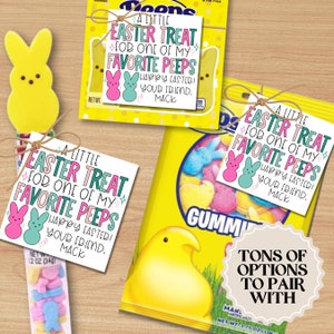 Easter Peeps Gift Tags | Printable PDF - Etsy
