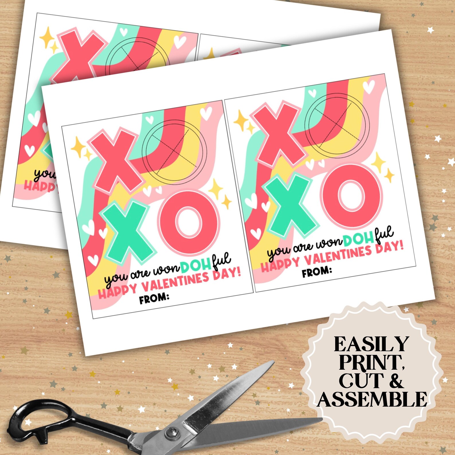 Play Doh Valentines Day Gift Tags | Printable PDF - Etsy