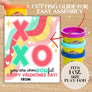 Play Doh Valentines Day Gift Tags | Printable PDF - Etsy