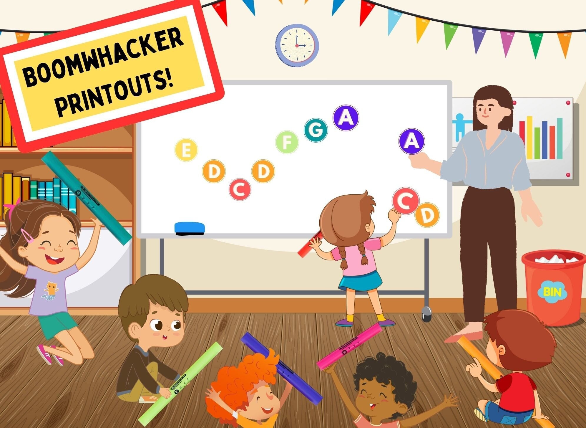 Boomwhacker Color Compatible Chromatic Scale (works Great for Piano Too ...