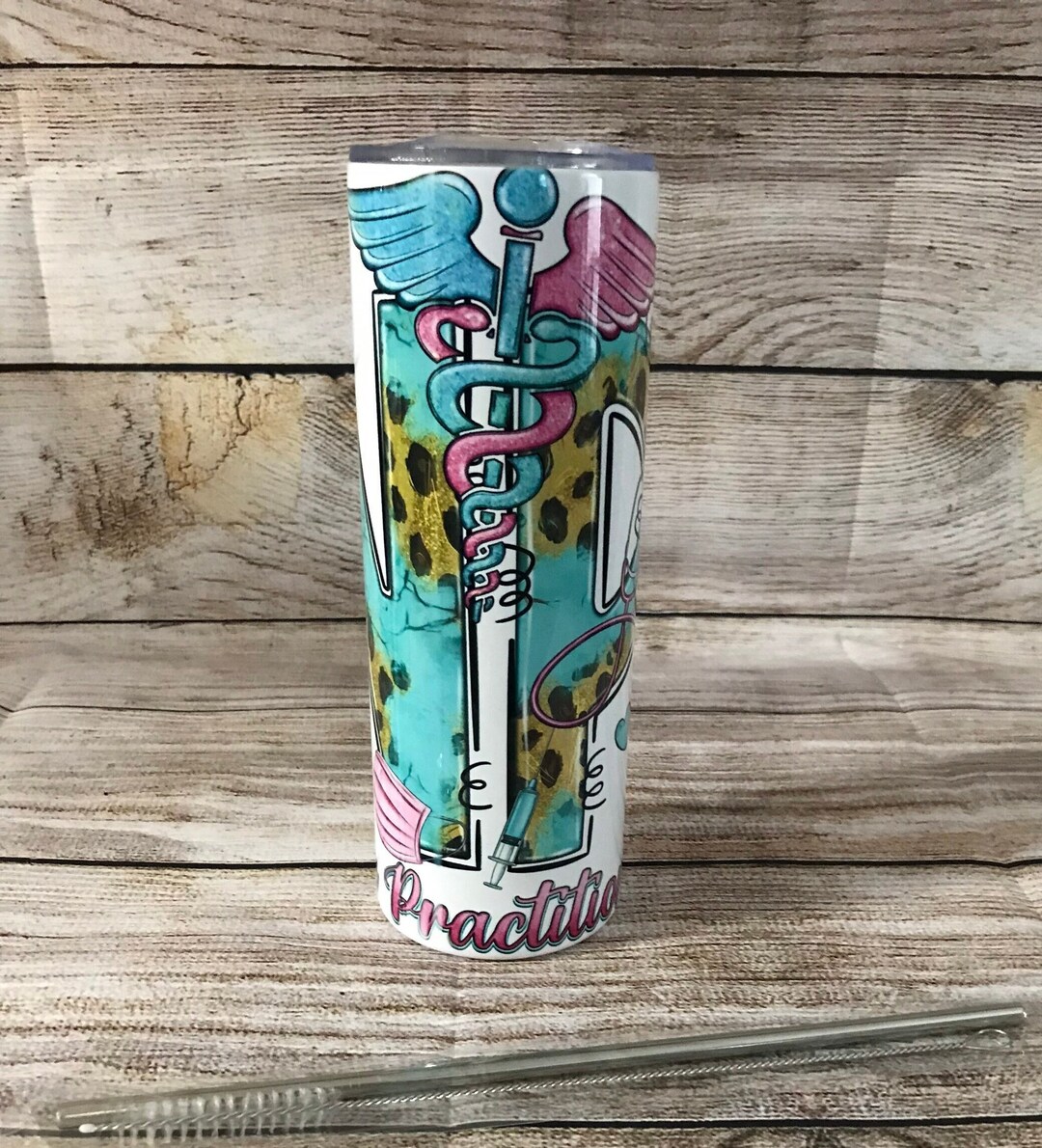 Nurse Practitioner 20 Oz Skinny Tumbler With Straw - Etsy