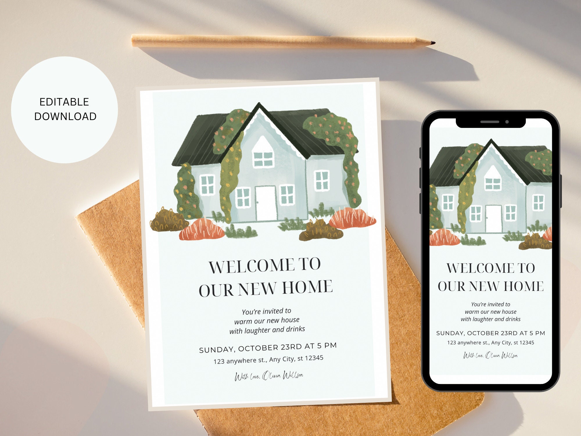 Open House Invite,virtual Invitation,new Home Invites,housewarming ...